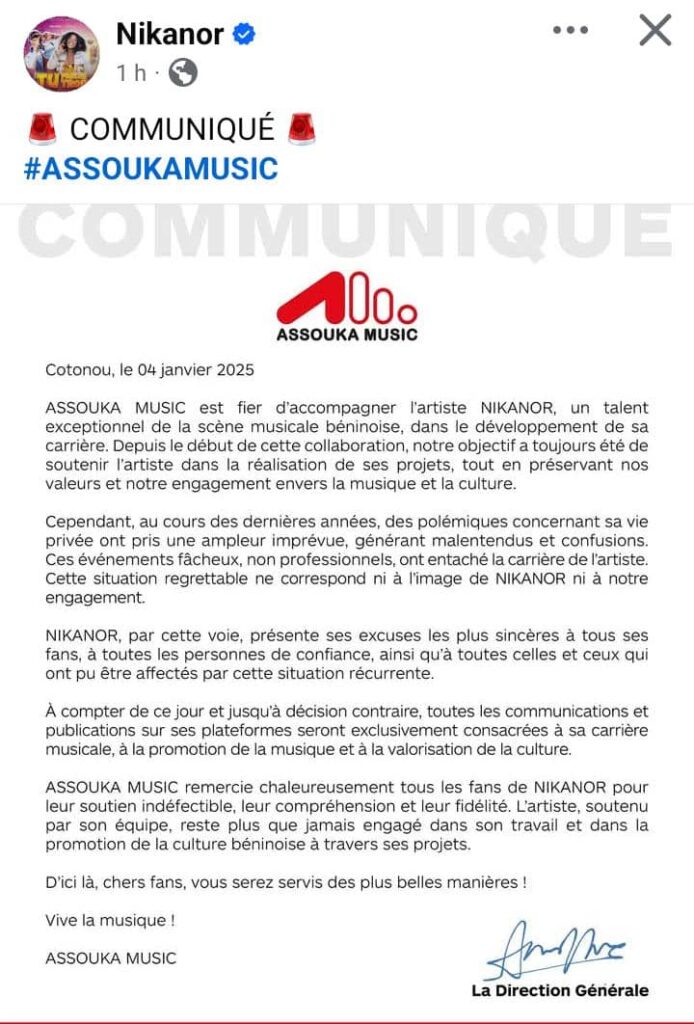 Nikanor réagit enfin à la polémique autour de sa relation avec Séssimé ...